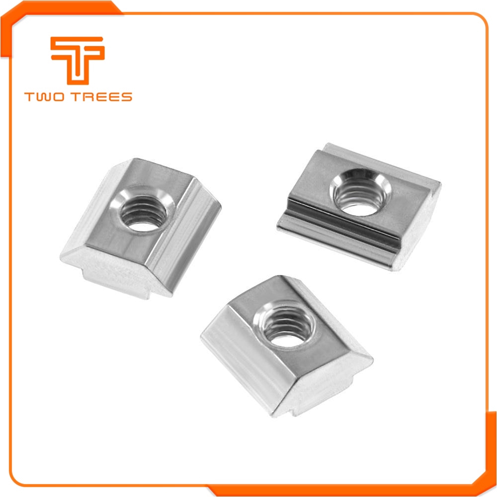 20pcs/lot 2020 M3 M4 M5 M6 T Block Square nuts T-Track Sliding Hammer Nut for Fastener Aluminum ...