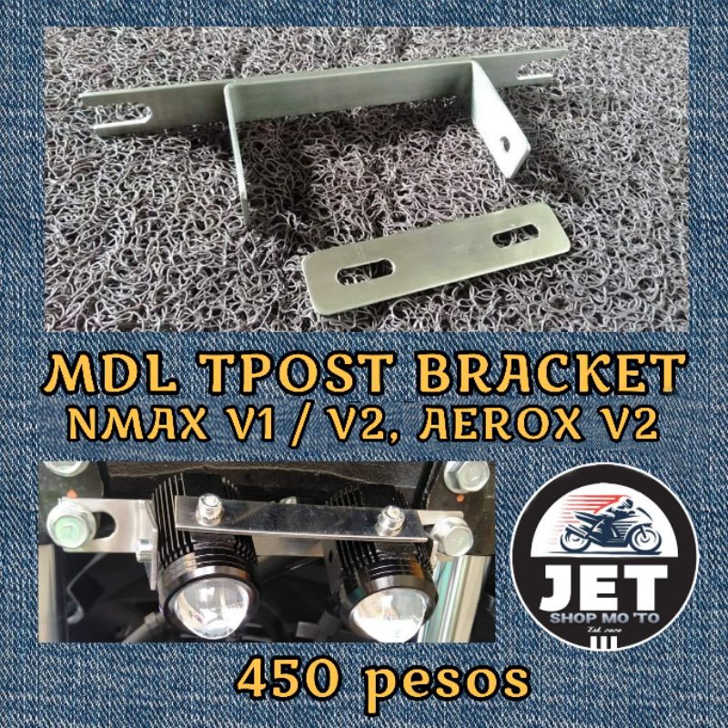 MINI-DRIVING LIGHT T-POST BRACKET (nmax v1/v2 and Aerox v2) | Shopee ...