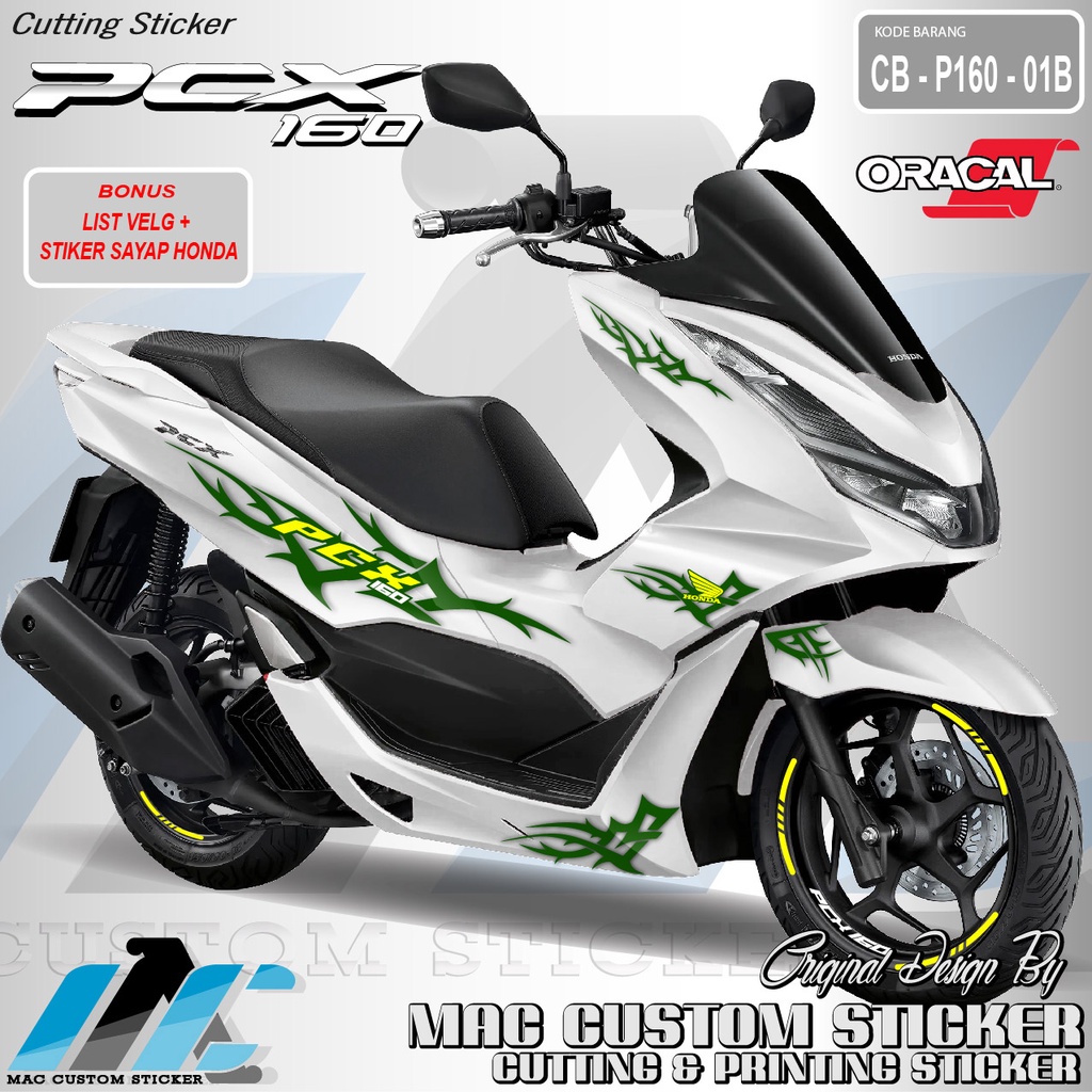 PUTIH Striping PCX 160 - CUTTING STICKER HONDA PCX 160 - STICKER PCX ...