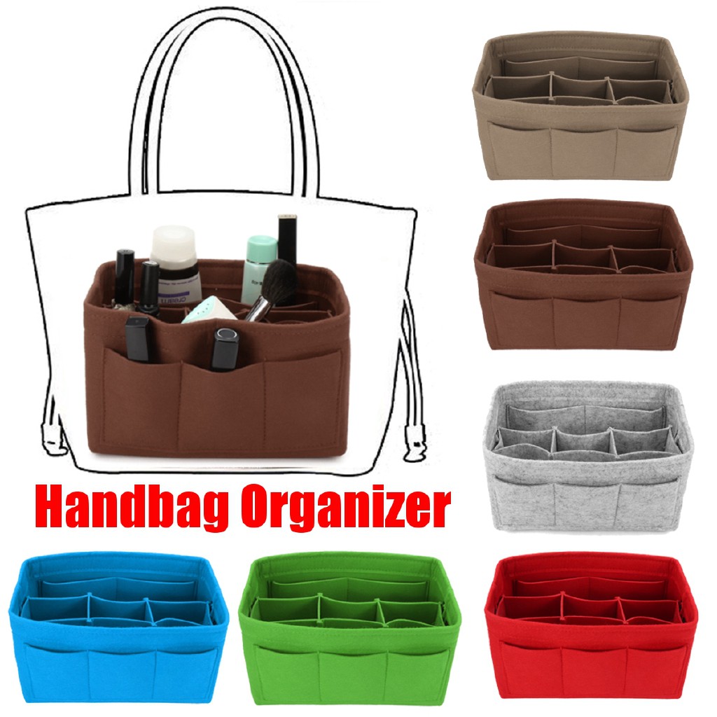 Felt Insert Handbag Organizer Travel Purse Bag Organizer | Shopee ...