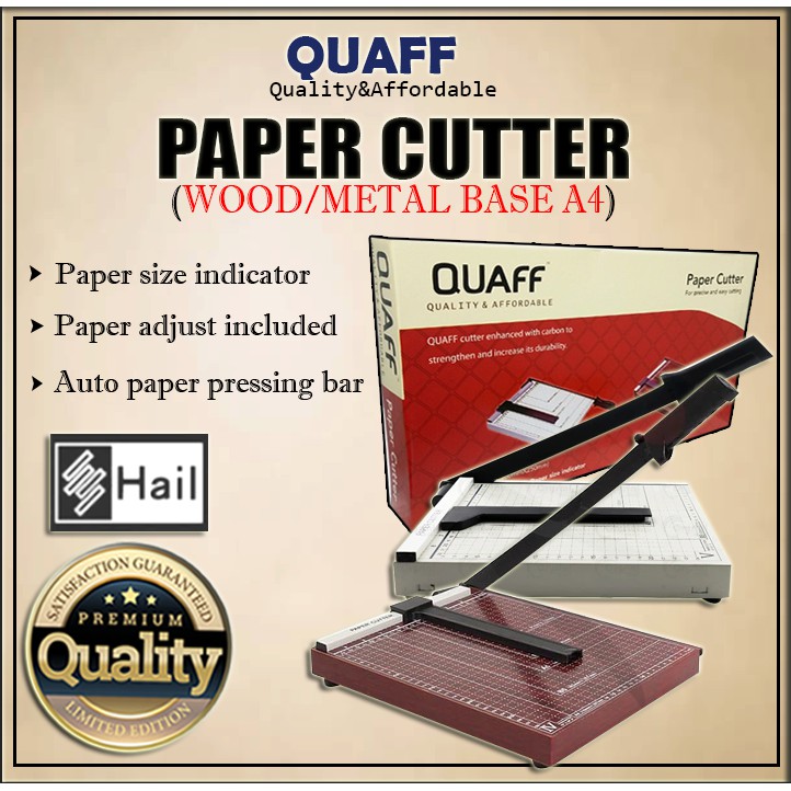 QUAFF PAPER CUTTER A4 [WOOD/METAL BASE] | Shopee Philippines