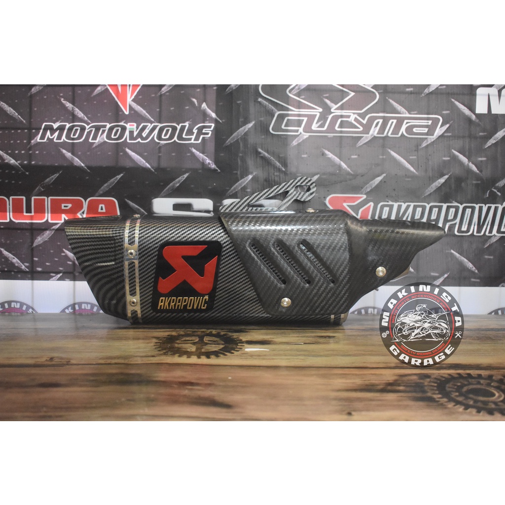 THAI MUFFLER Akrapovic m1 Exhaust Muffler Pipe with Carbon Guard 51mm ...