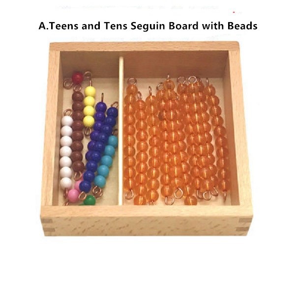 Treeyear Montessori Hanger for Color Bead Stairs with Beads Preschool ...