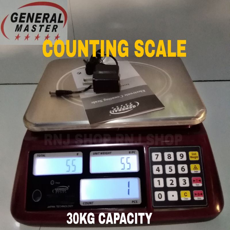 COUNTING SCALE 30KG CAPACITY GENERAL MASTER | Shopee Philippines