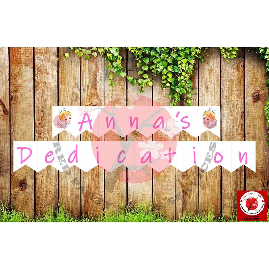 Customized Christening Banner Baby's Dedication Banner | Shopee Philippines