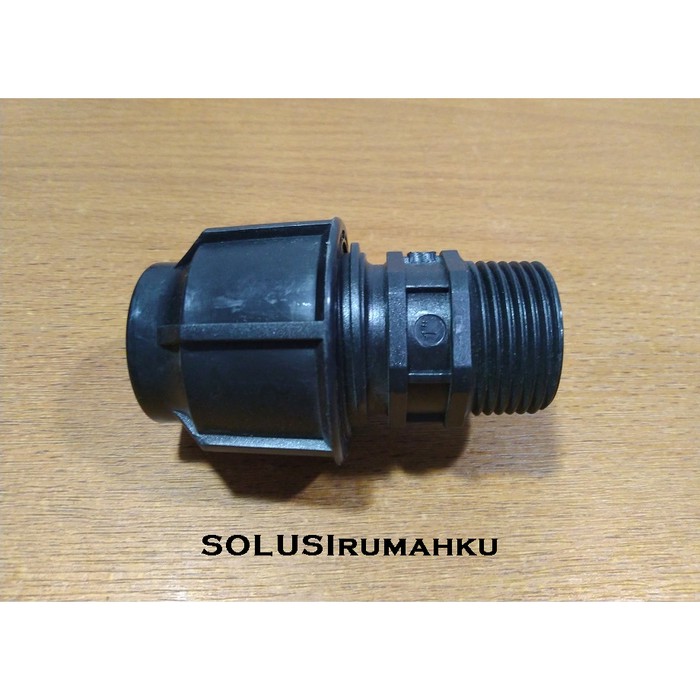 HITAM Socket Outer Drat SDL HDPE 1 x 3/4" PE Black PDAM Hose 1 x 3/4 ...