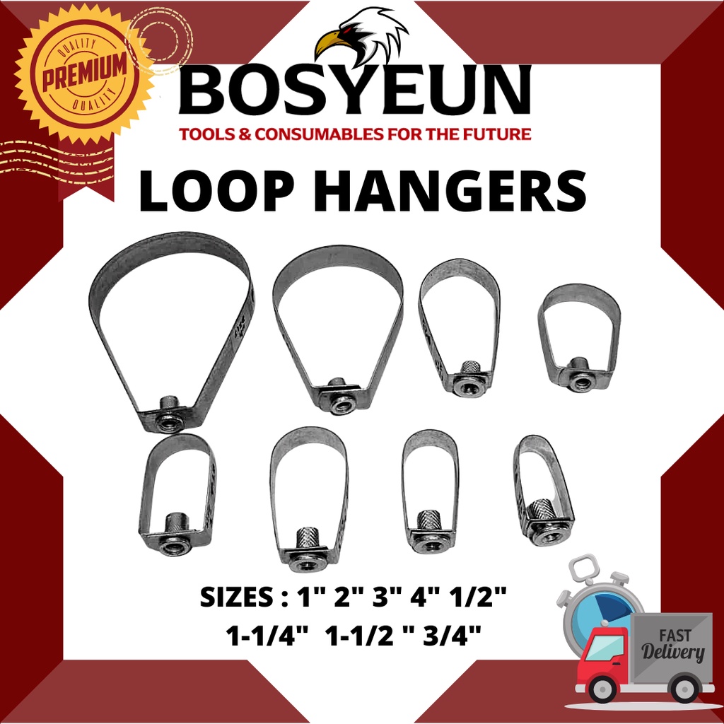 Loop Hanger / Pipe Hanger for plumbing and fire pro sizes 1,2,3,4,1/2,1 ...