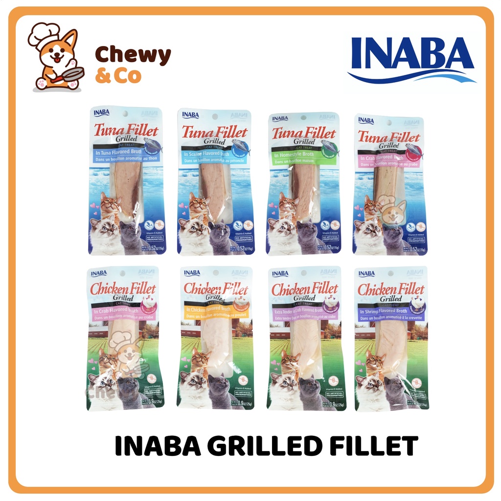 Ciao Inaba Pouched Grilled Fillet for Cats 15g/25g (Chicken Fillet, Tuna Fillet) | Shopee ...