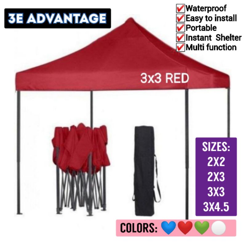 TENT Cover & Frame (Complete Set) 2x2/ 2x3/ 3X3/ 3x4.5 Meters Portable ...