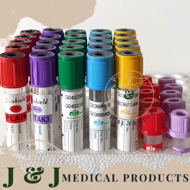 Vacutainer Tube Micro, EDTA Purple Top, Plain Red, Blue, Green, Yellow ...