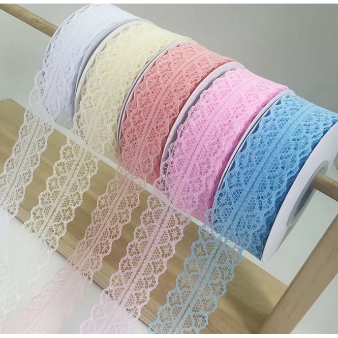 QJOQ.ph | 3cm (25Yards) Roll lace ribbon DIY made lace streamer bow ...