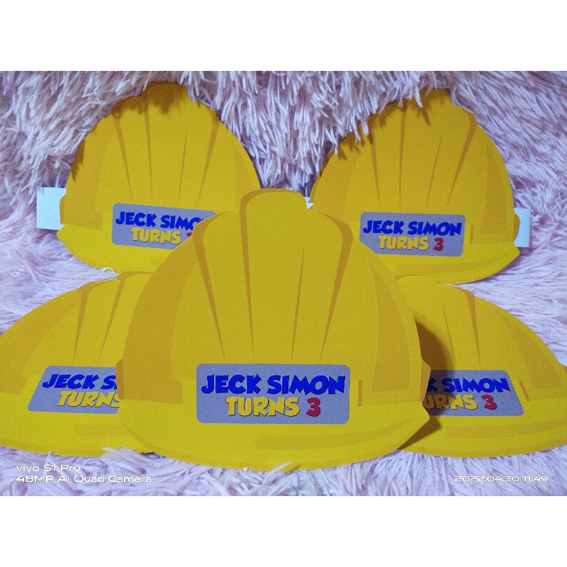 10pcs. Construction Theme Hard Hat Design | Shopee Philippines