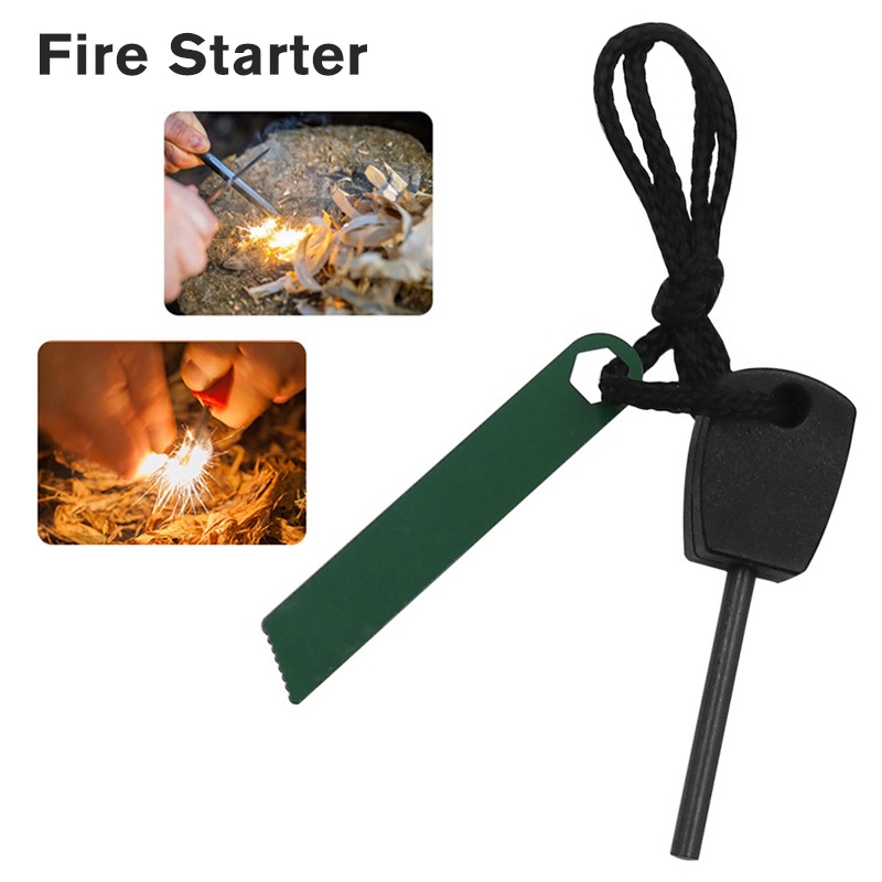 Portable Fire Starter Survival Igniter Magnesium Flint Stone for ...