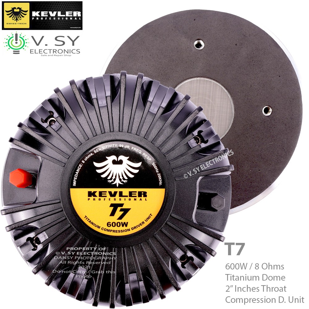 Kevler Professional T7 600 Watts 8 Ohms Titanium Compression Driver ...
