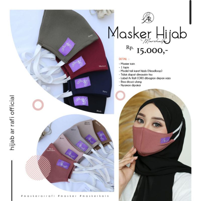 Marshalla Mask Ori Hijab Antem | Shopee Philippines