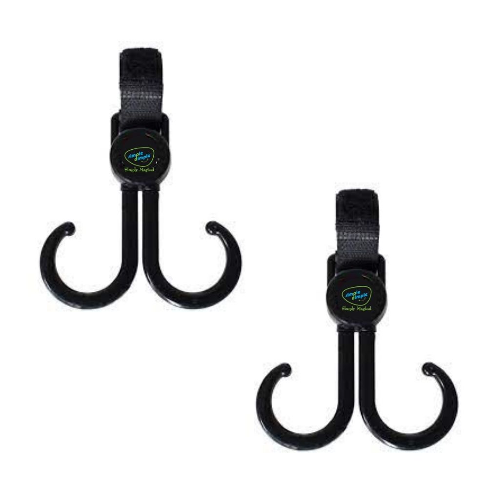 Simple Dimple Premium Baby Stroller Hook With Strong Velcro Strap Multi ...