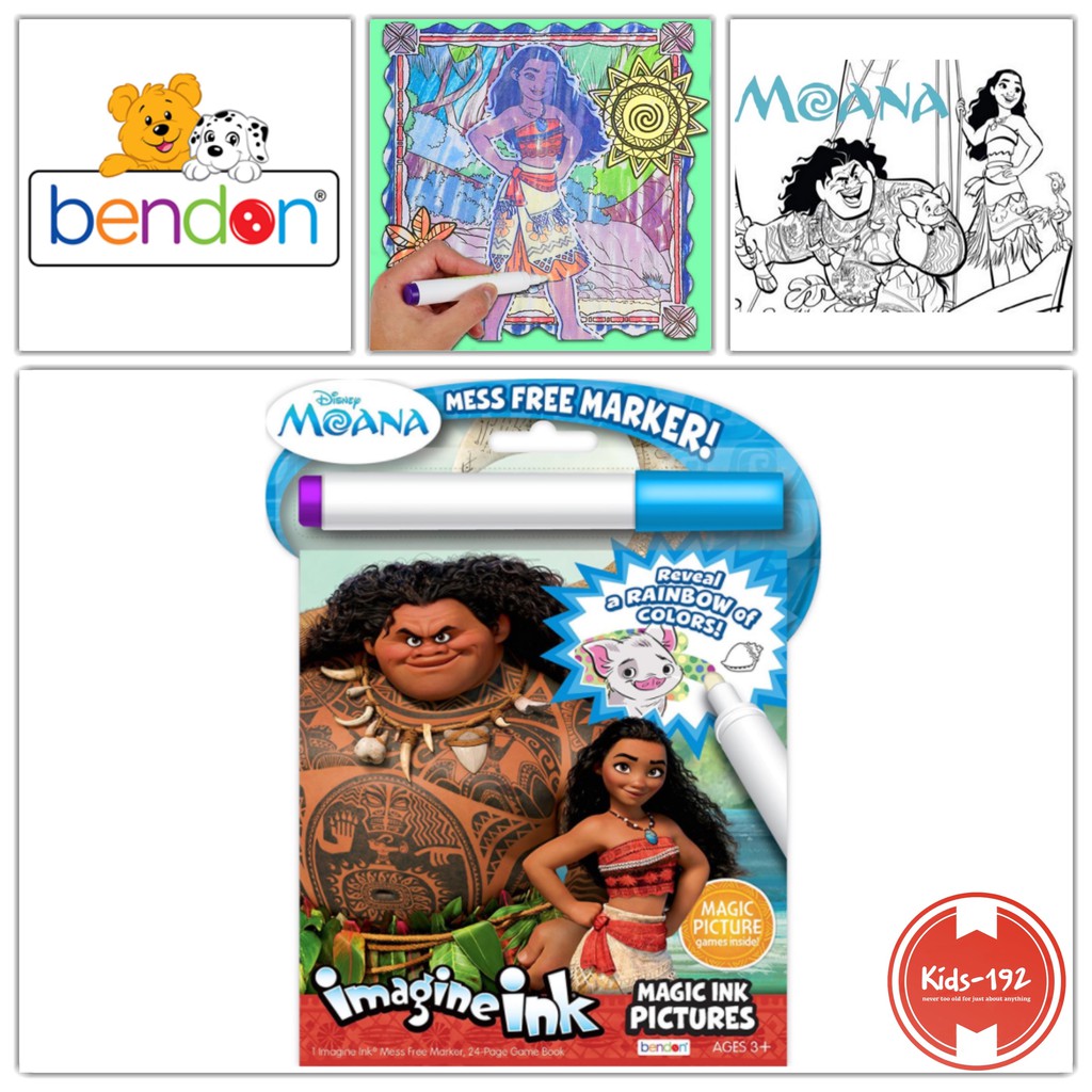 Bendon - Disney Moana - Imagine Ink Magic Ink Pictures & Marker ...