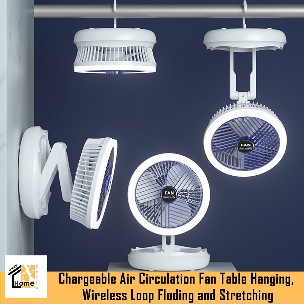 Lucky Chargeable Air Circulation Fan Table Hanging, Wireless Loop ...