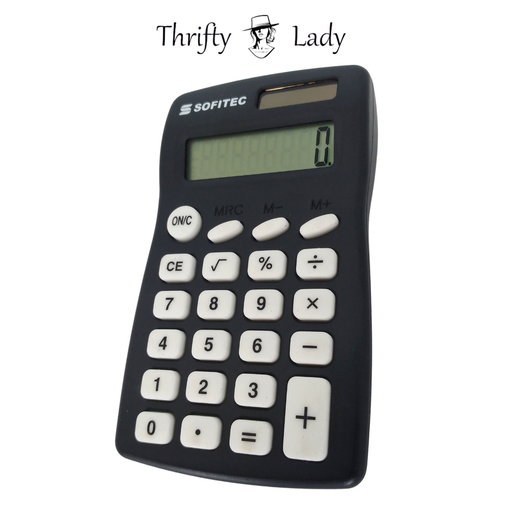 Sofitec Black Pocket Calculator/Basic Mini Calculator (Battery and ...