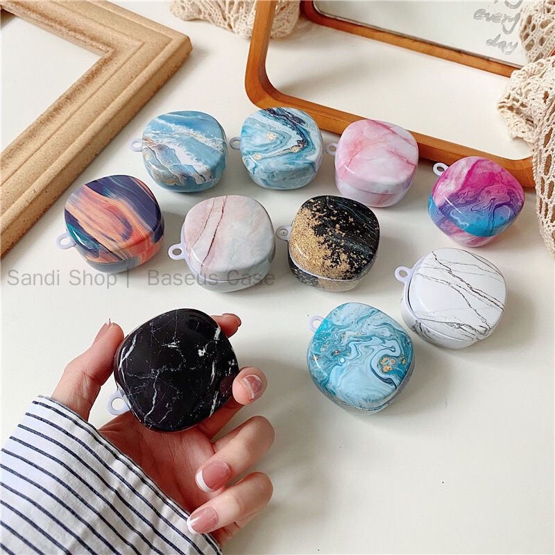 Simple Personality Marble Baseus Encok TWS WM01 Case PC hard Headphone ...