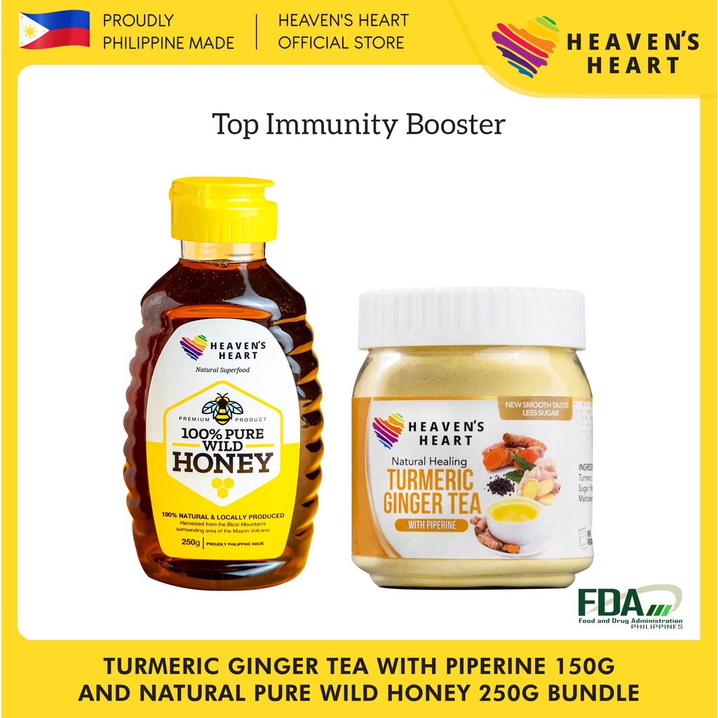 [Bundle] FDA APPROVED Turmeric Ginger Tea w/ Piperine 150g & Pure Wild ...