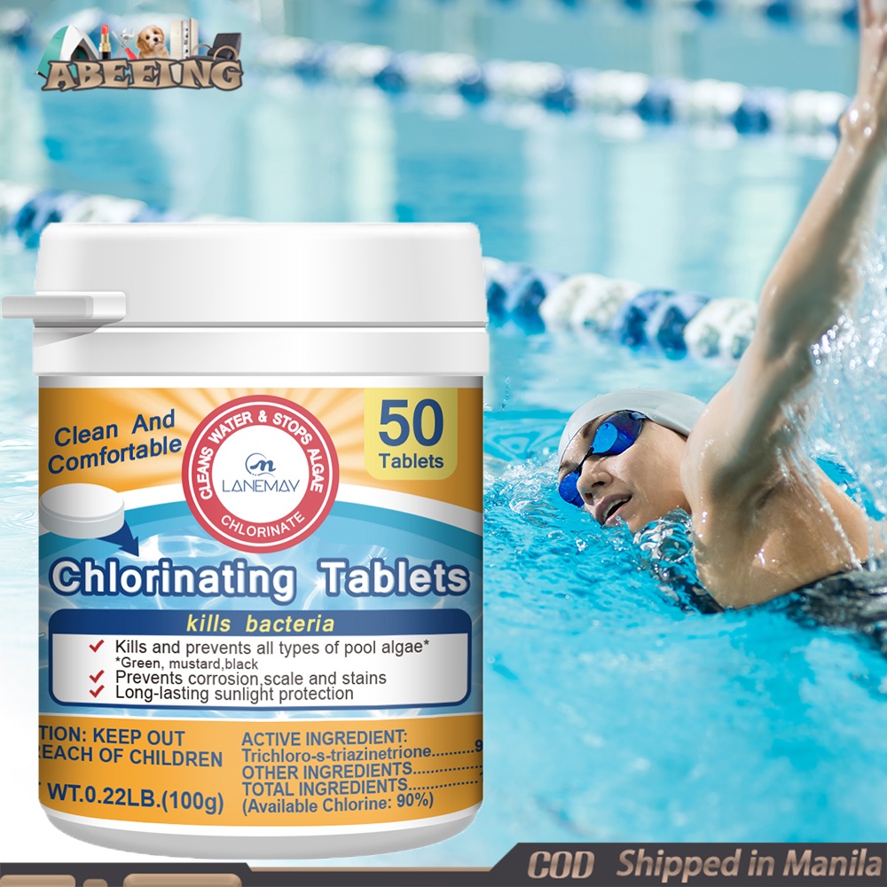 50pcs Tablet Disinfection Pills Swimming Pool Chlorine Instant ...
