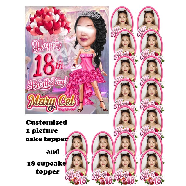 DEBUT / 18th birthday CAKE / CUPCAKE TOPPER | Shopee Philippines