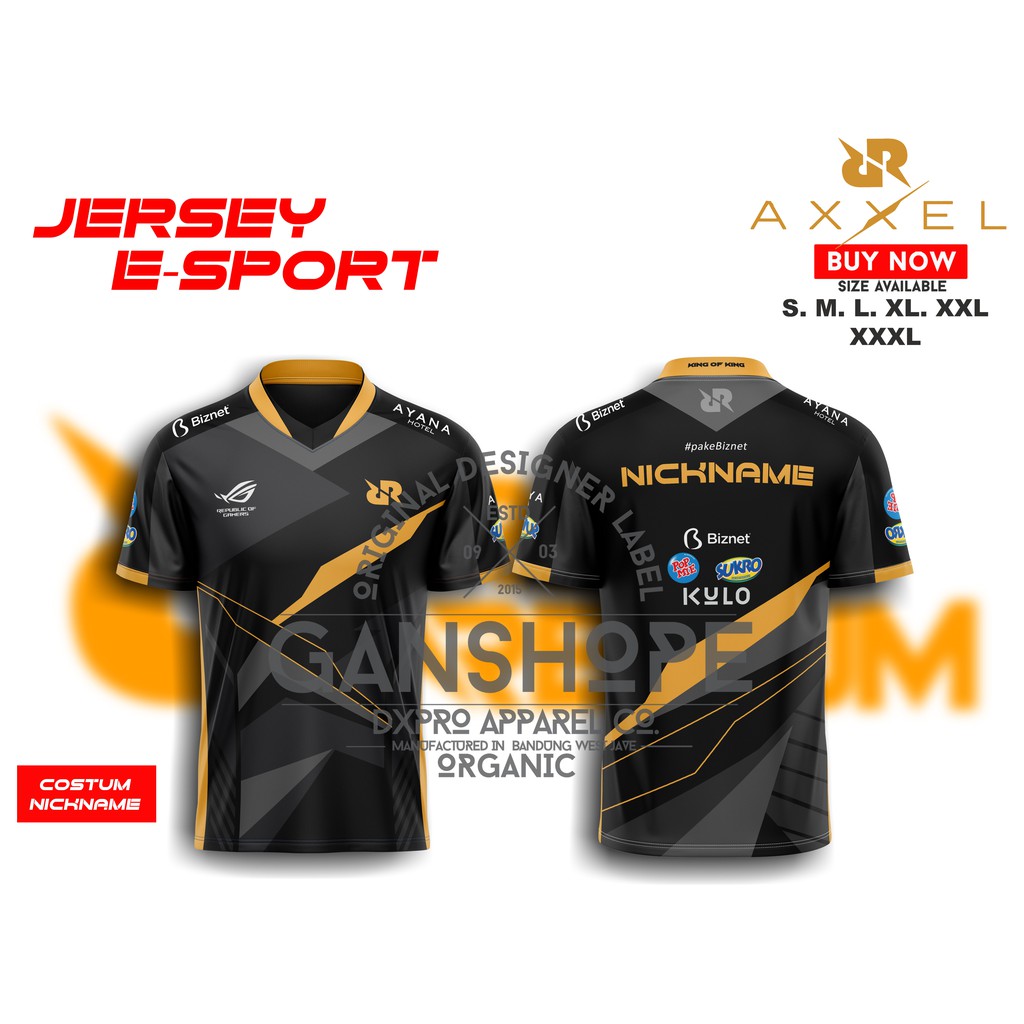 Jersey T-Shirt RRQ 2021 Black FREE NICKNAME - JERSEY Cool GAMING PUBG ...