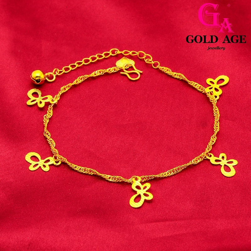 GA Jewelry Fashion Gold Plated Korean 916 Bangkok Anklet Gold-plated ...