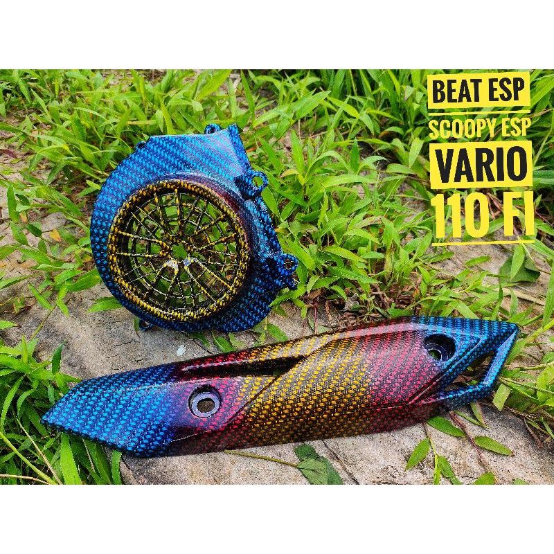 A set of exhaust fan covers for beat fi new esp 2015-2019 Scoopy Vario ...