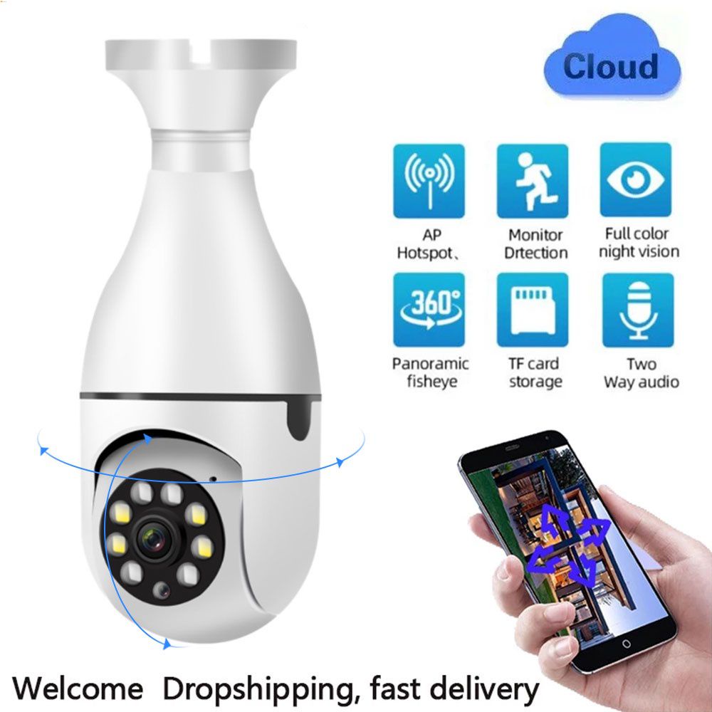 CCTV Wireless Camera CCTV Wifi E27 Led Light 5MP Bulb Camera 360 Camera ...