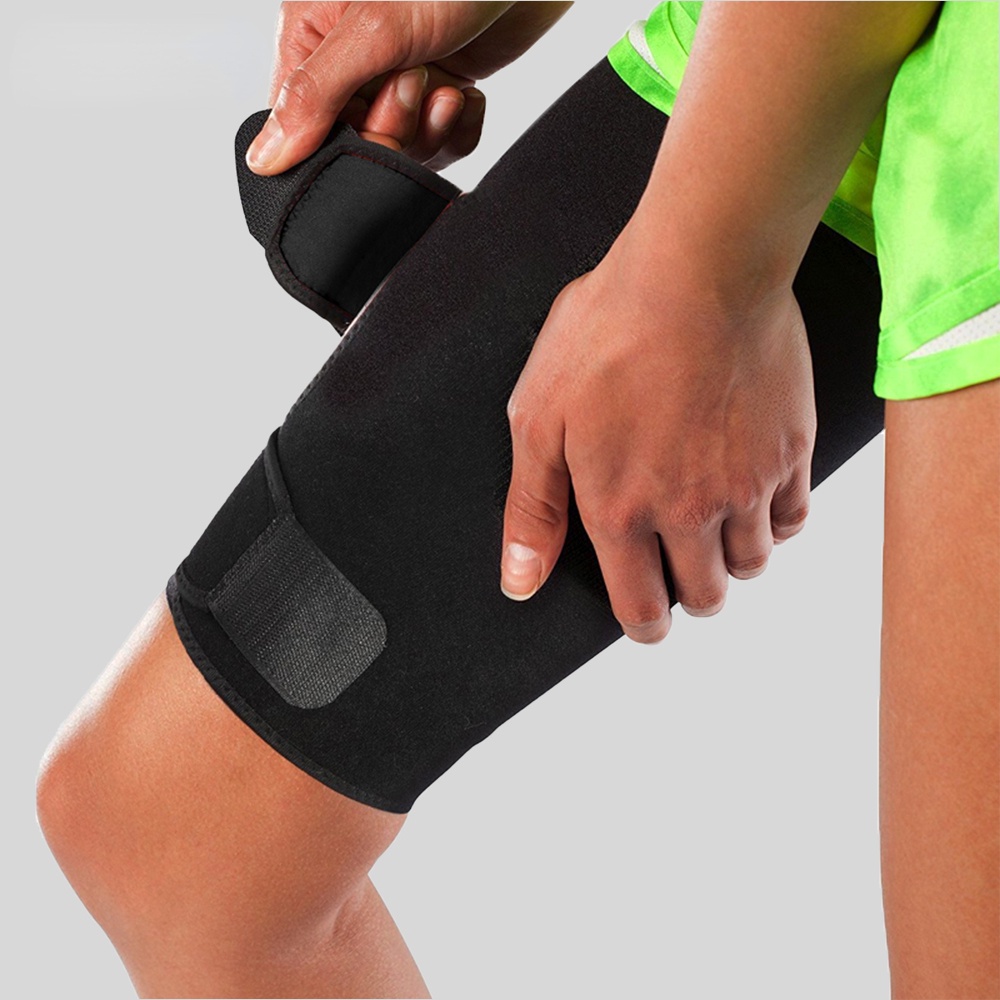 1 Piece Thigh Brace Support Hamstring Wrap Compression Sleeves Trimmer ...