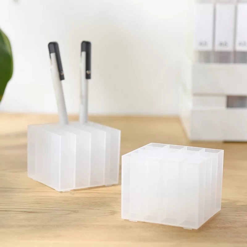 Creative Transparent Rubix Cube Type Pen Holder | Shopee Philippines