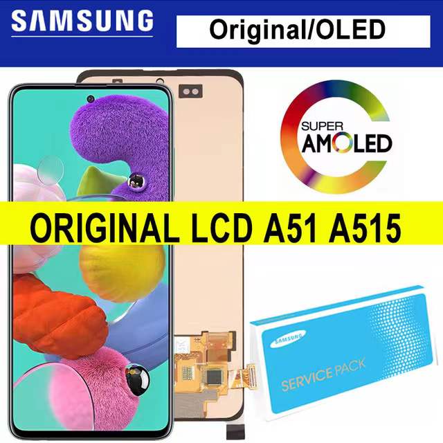 6.5" New Super AMOLED For Samsung Galaxy A51 A515 LCD Display with Fingerprint,Touch Screen ...