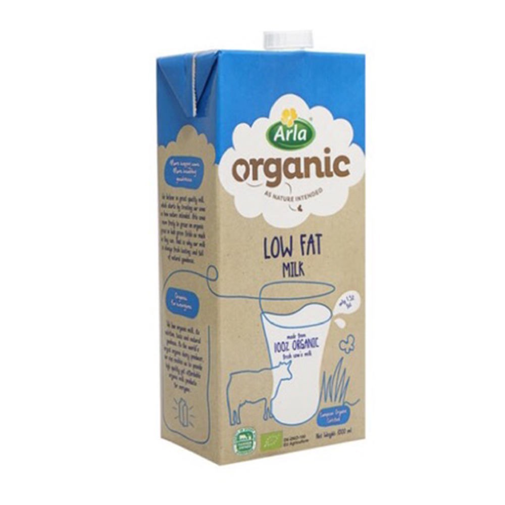 Arla Organic Low Fat Milk 1L (Pack of 2) | Shopee Philippines