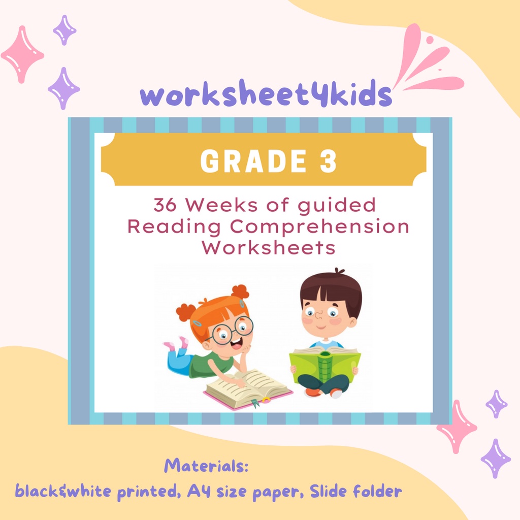 36, PAGES READING COMPREHENSION WORKBOOK GRADE 3 - 36 WEEKS GUIDED ...