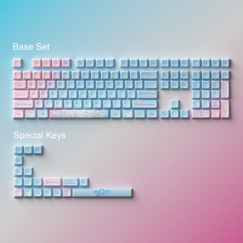 Akko Cinnamoroll JDA/OPI Keycap Set,Durable PBT DIY Dye-Sublimation Key ...