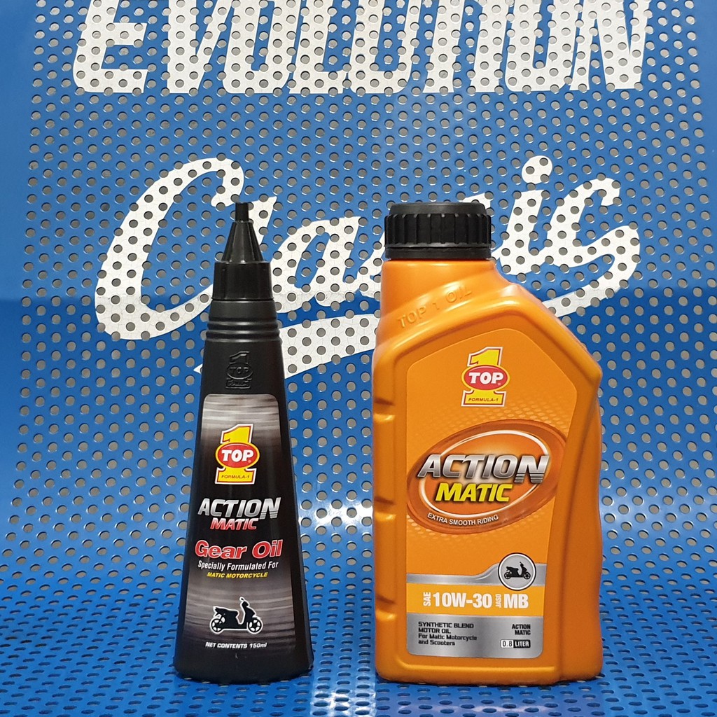 MESIN Matic Motor Engine Oil Package TOP1 Action matic 10W - 30 ...