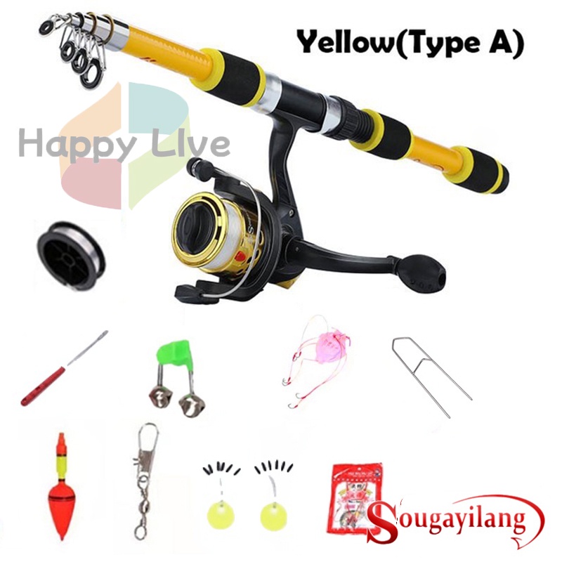 Sougayilang 1.8m Fishing Rodand Reel Combo Kit Spinning Fishing Reel ...