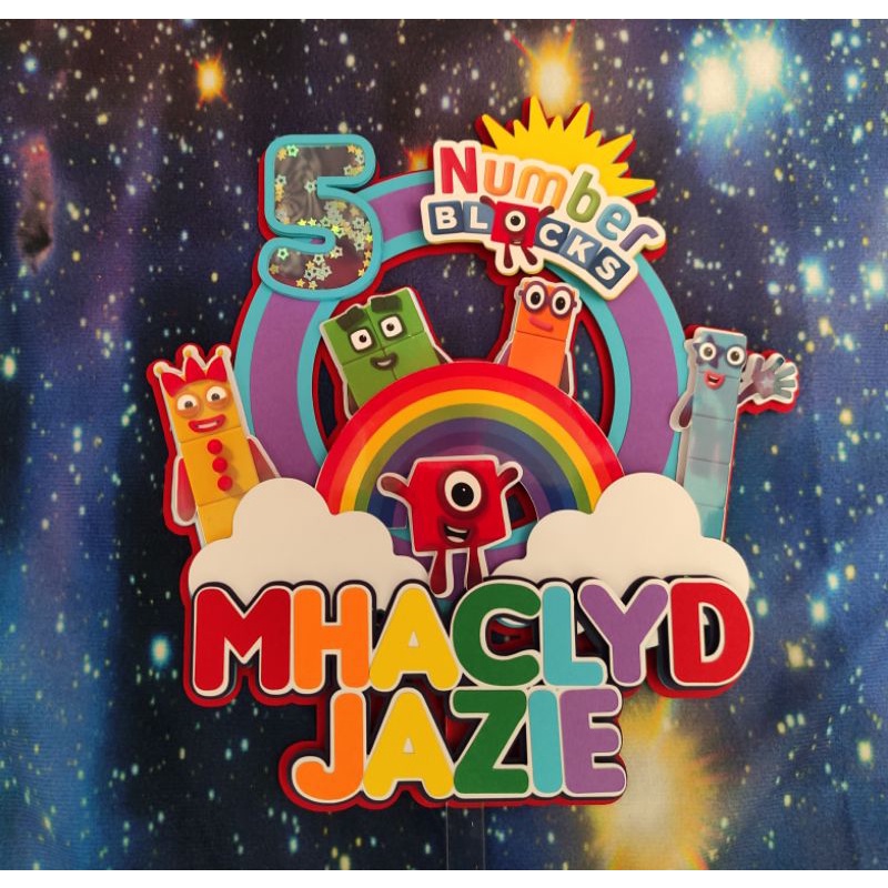 Number Blocks Customized Cake Topper | Shopee Philippines