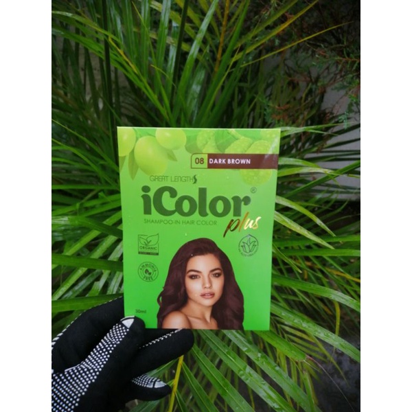 iCOLOR PLUS HAIR DYE CERTIFIED ORGANIC HAIR COLOR 30ML SHAMPOO | Shopee ...