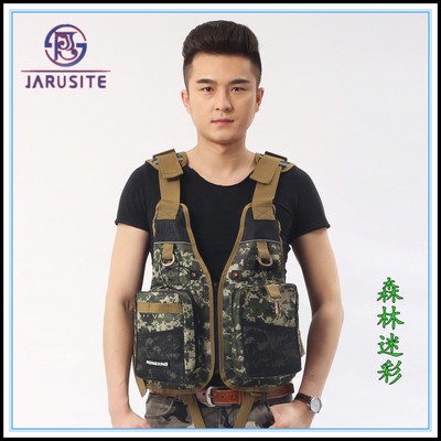 ♤Luya lifesaving vest life jacket multi-pocket rock fishing suit adult ...