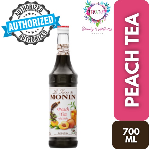 MONIN PEACH TEA FLAVORING SYRUP 700ML GLASS BOTTLE | Shopee Philippines