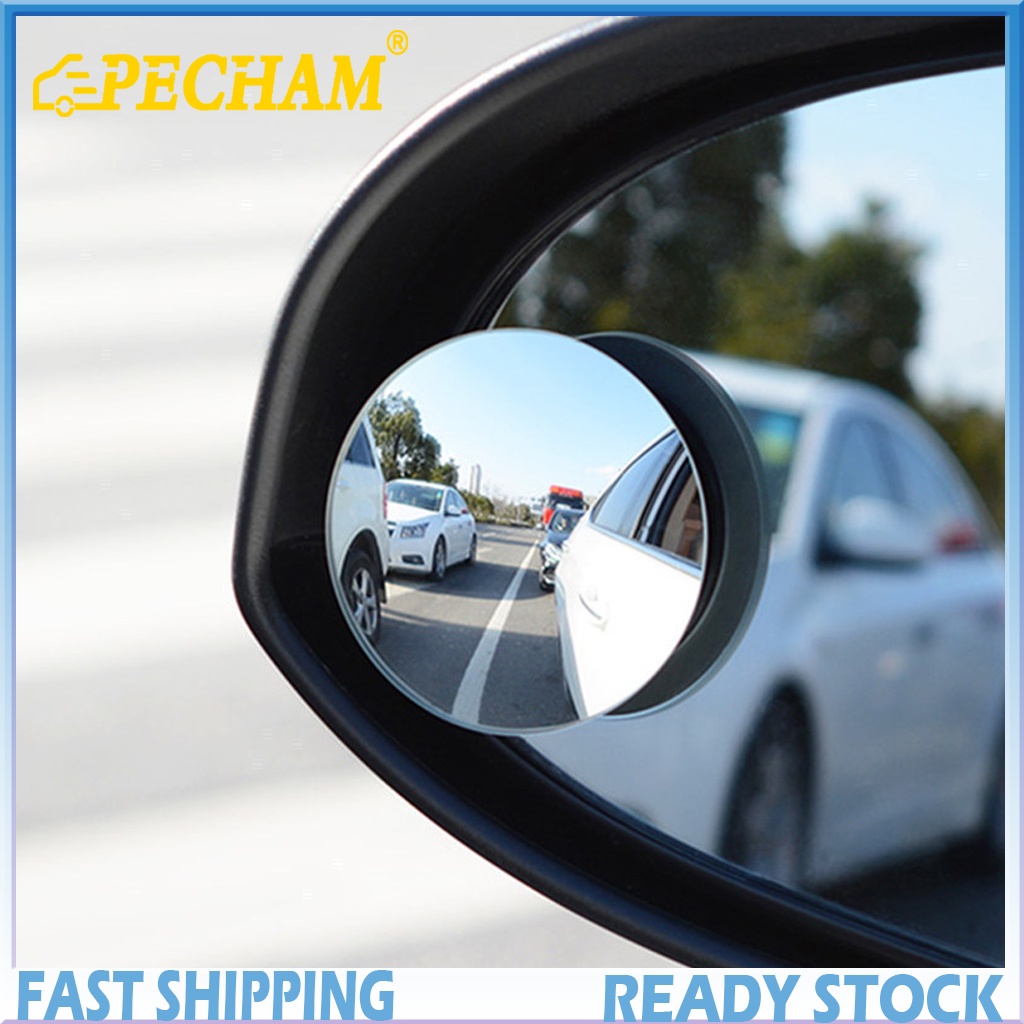 PECHAM Car Rearview Mirror Wide-Angle Can Rotate 360 Degrees Borderless ...