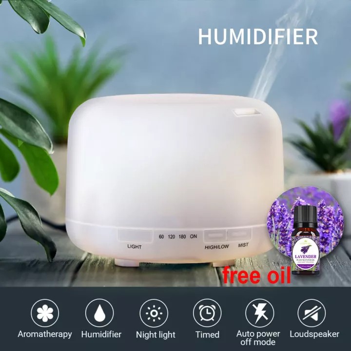 500ml 7 LED Color Aromatherapy Essential Oil Diffuser Ultrasonic Air ...