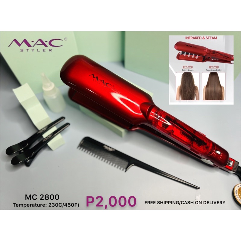 MAC STYLER MC2800 steam hair iron professional salon tool | Shopee ...
