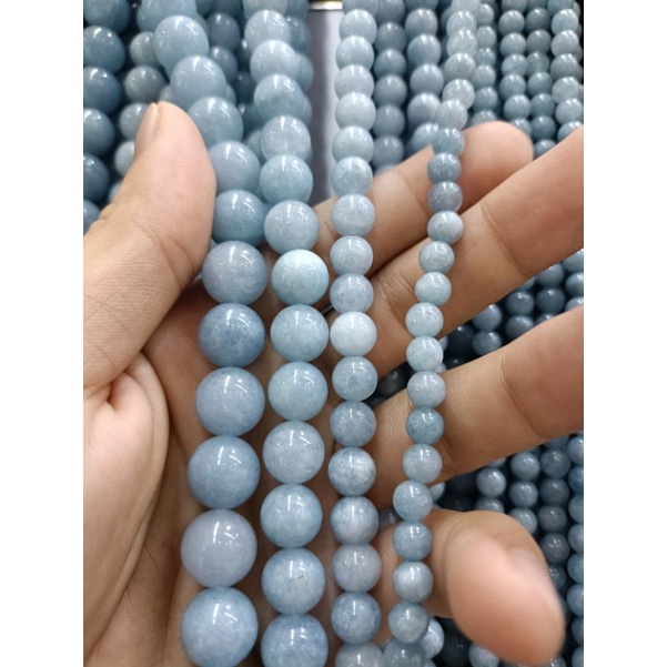 blue angelite/ aquamarine stone. good quality stone | Shopee Philippines
