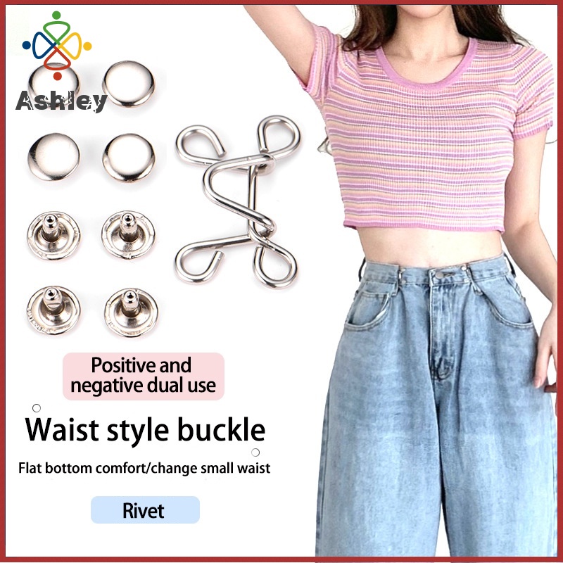 AshleyShop Koreandjustable Pants Buttons Retractable Jeans Waist Button ...