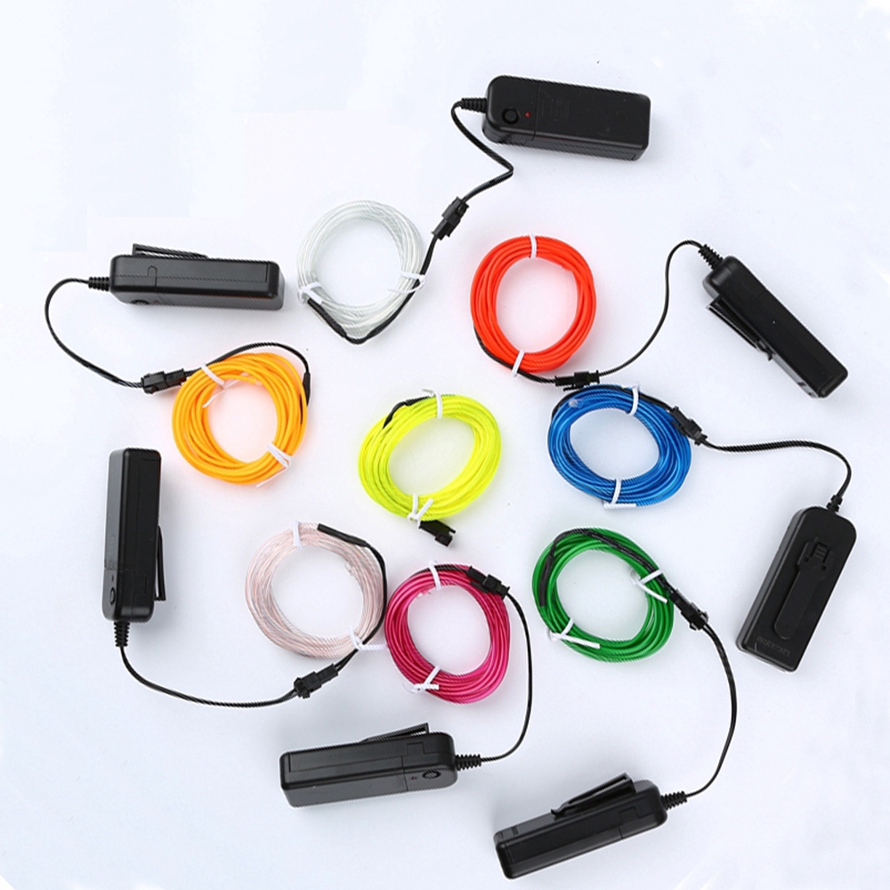 Portable Neon Light El Wire with Battery Pack / Neon Glowing ...