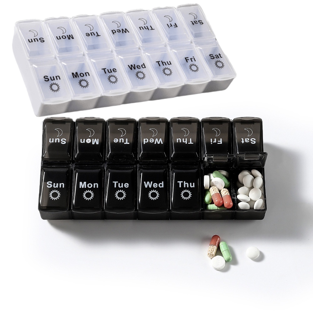 14 Grids 7 Days Pill Box Detachable Medicine Case Portable Storage Box ...